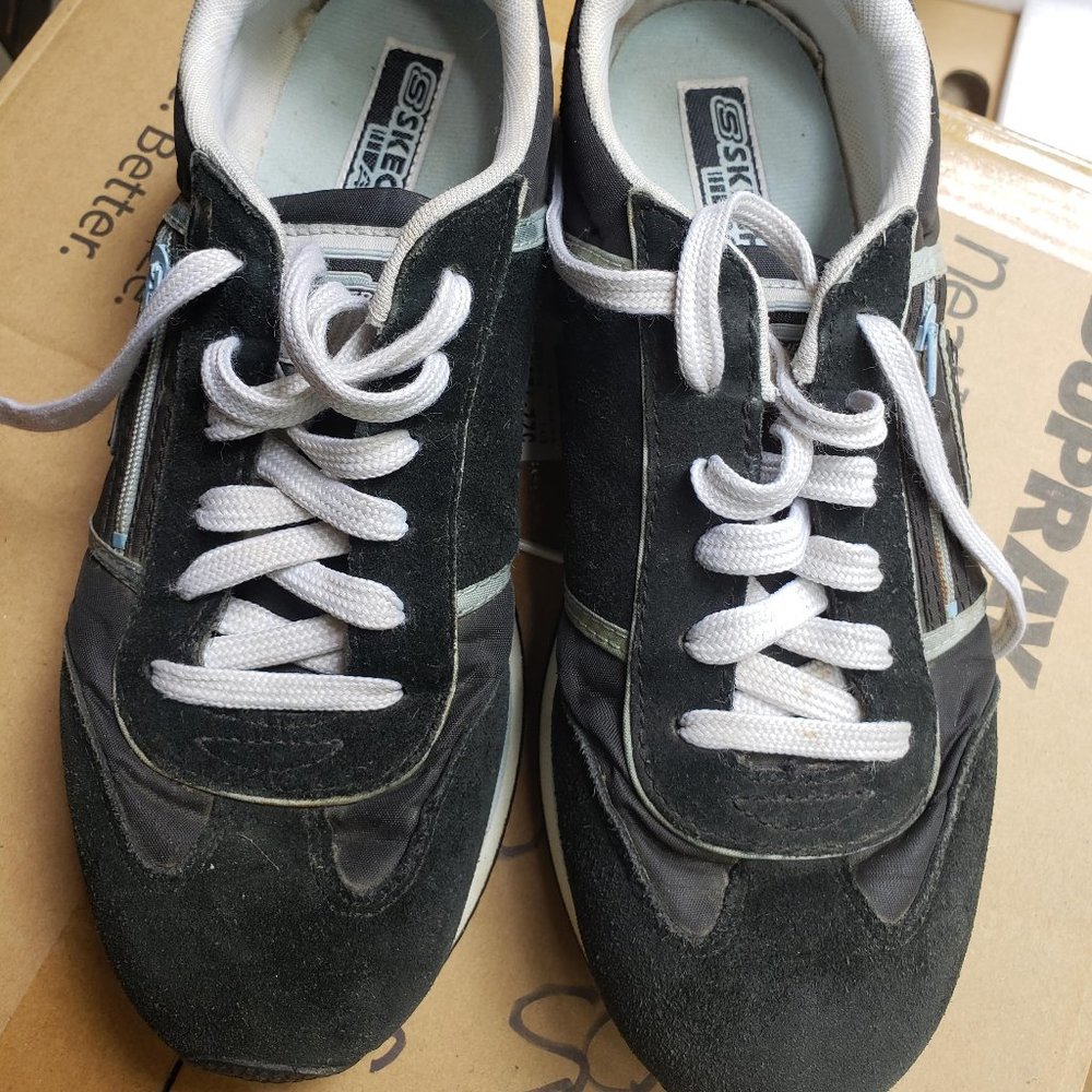 Sketchers Leather & Textile Upper Shoes - Gem